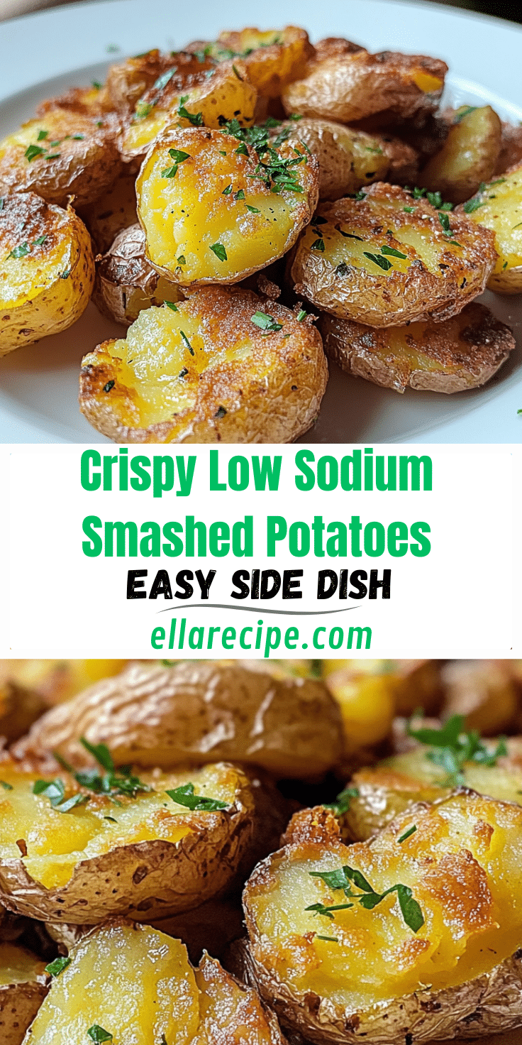 Crispy Low Sodium Smashed Potatoes - Ultimate Crunch & Flavor