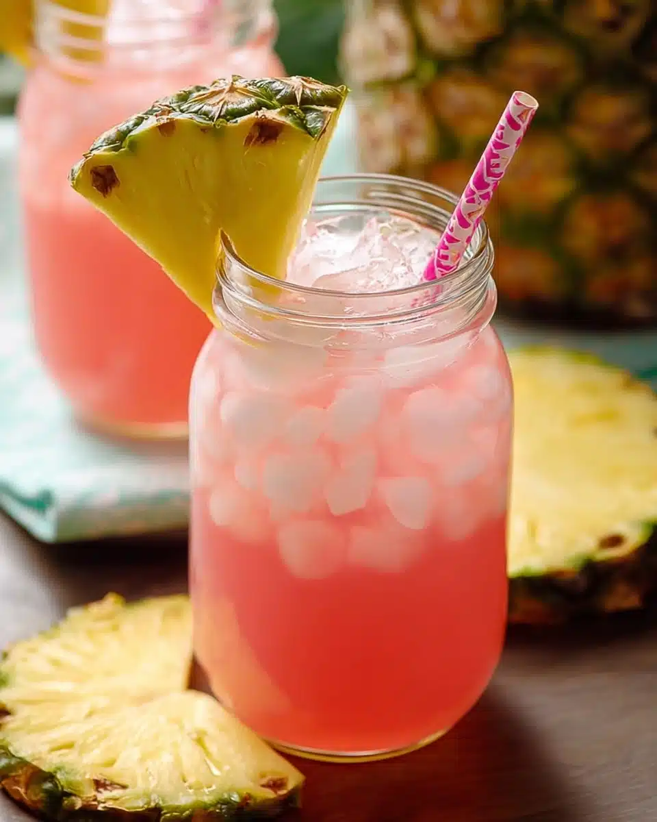 Pineapple Pink Lemonade Party Drink Recipe - Refreshing Celebration Drink