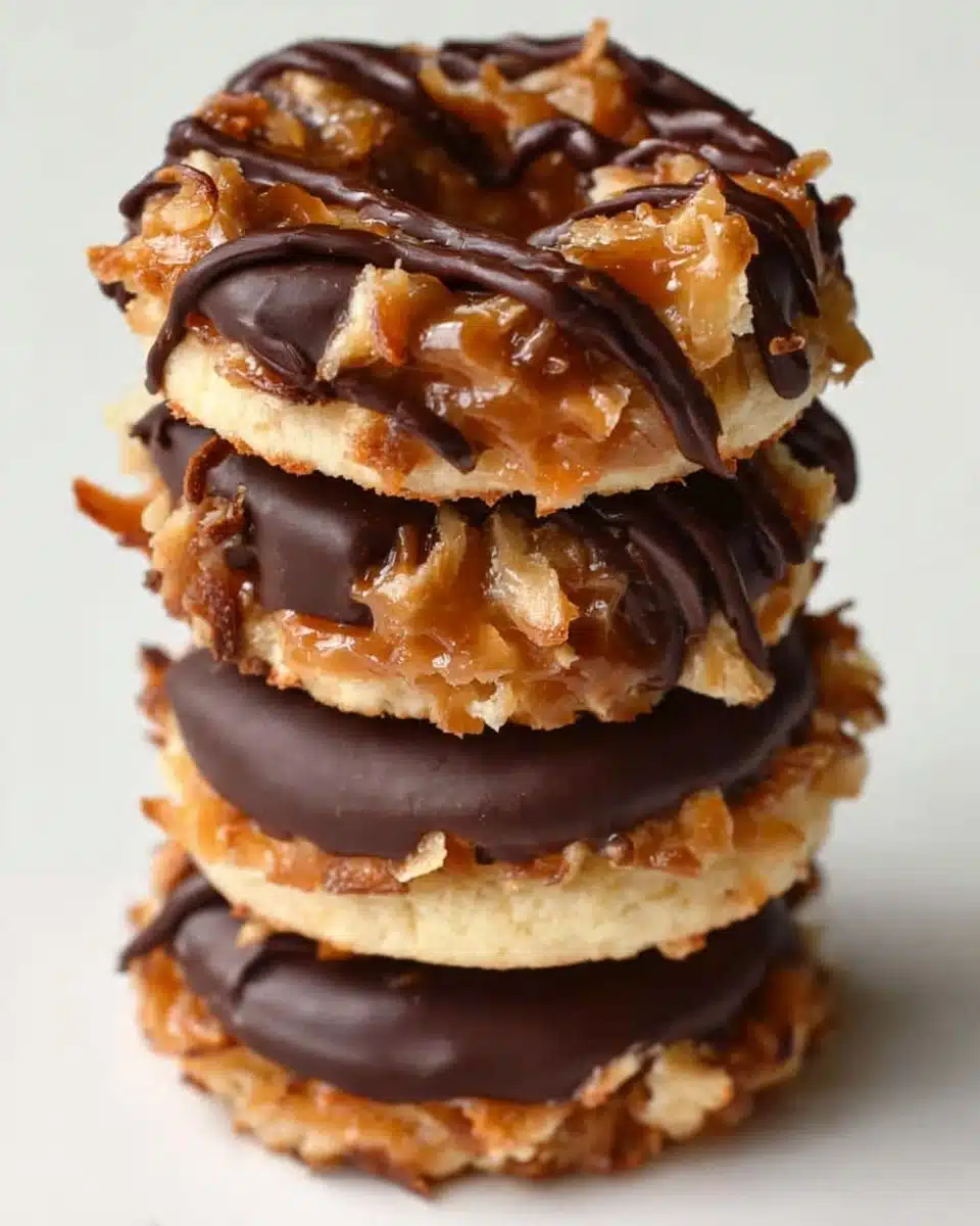 Homemade Samoas Cookies Recipe - Indulgent Girl Scout Cookie Delight