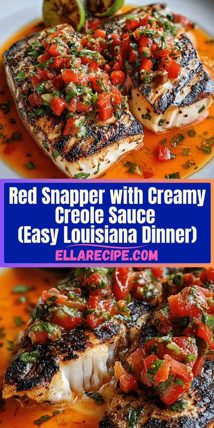 Red Snapper with Creamy Creole Sauce: Louisiana Flavor Delight