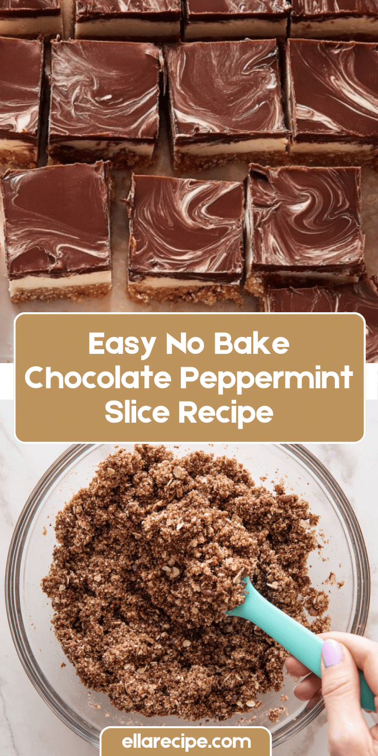 No Bake Chocolate Peppermint Slice – Easy Festive Dessert