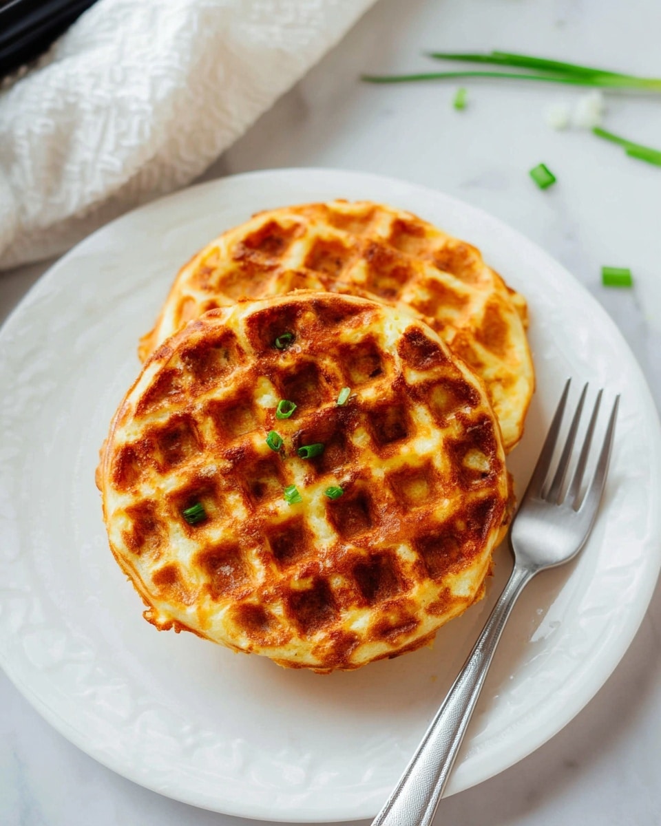 Keto Cheesy Scallion Chaffles - Delicious Low-Carb Waffles